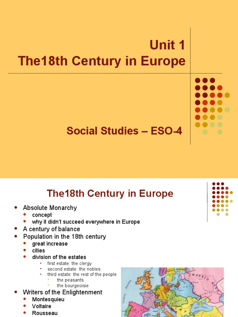 Unit 1 The18th Century in Europe: Social Studies - ESO-4 | PDF ...
