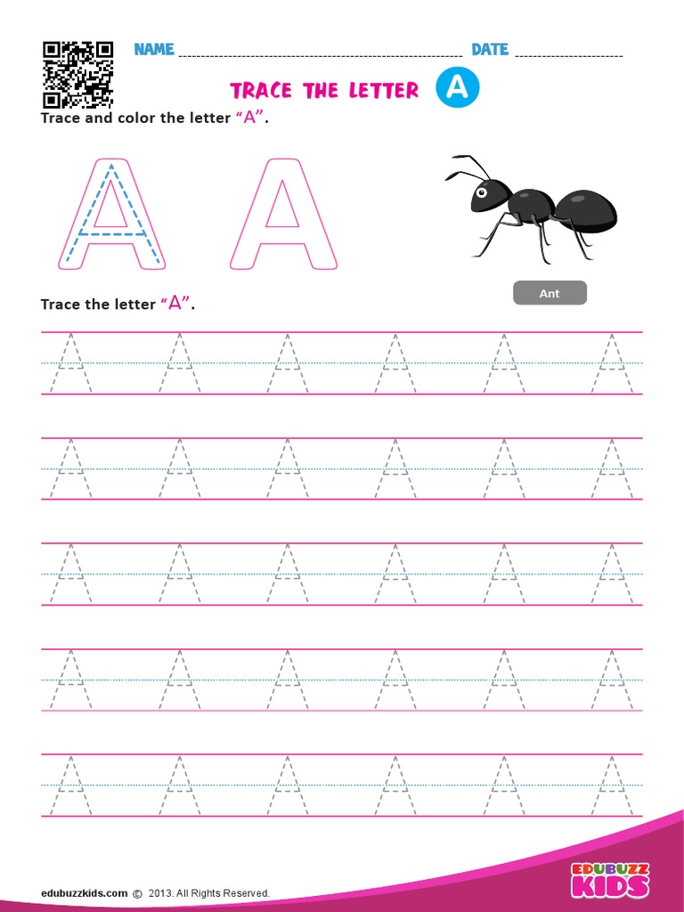 Writing Uppercase Letter - A | PDF