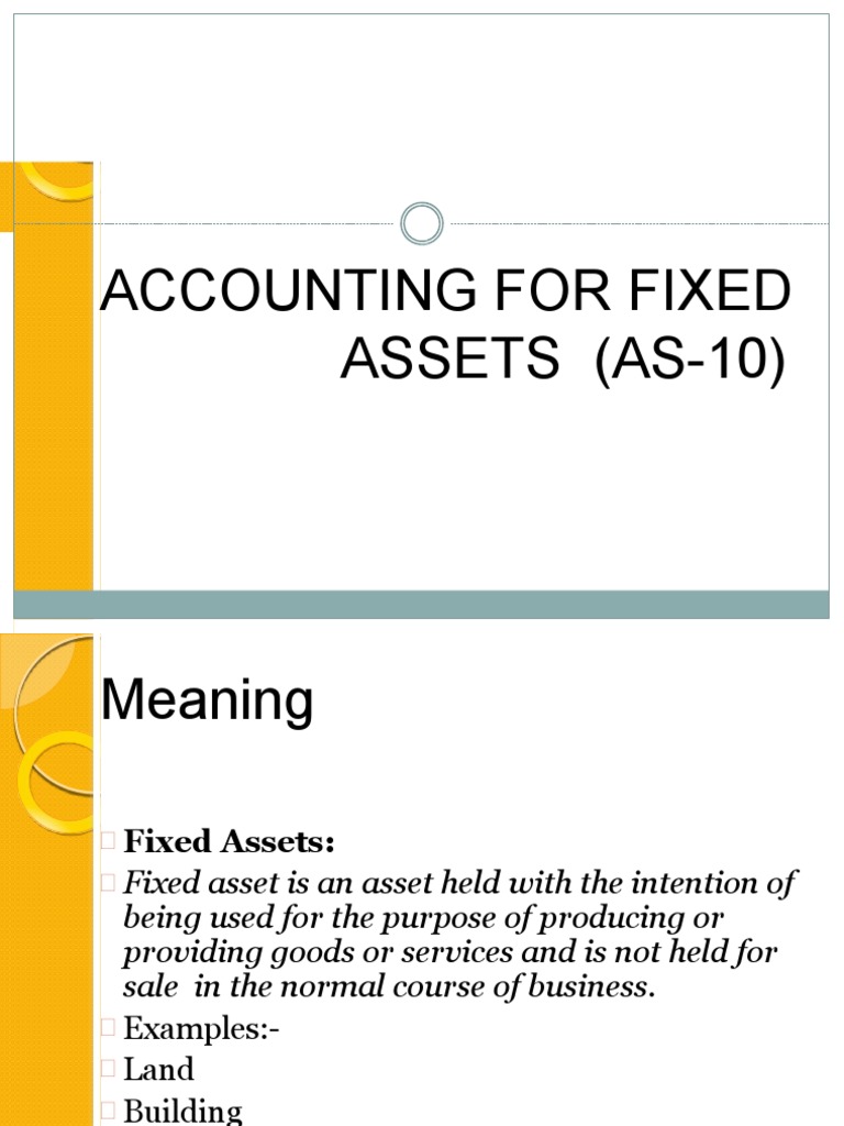 Fixed Assets Accounting Overview | PDF | Depreciation | Book Value