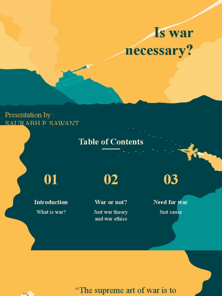 Is War Necessary | PDF | Just War Theory | Applied Ethics