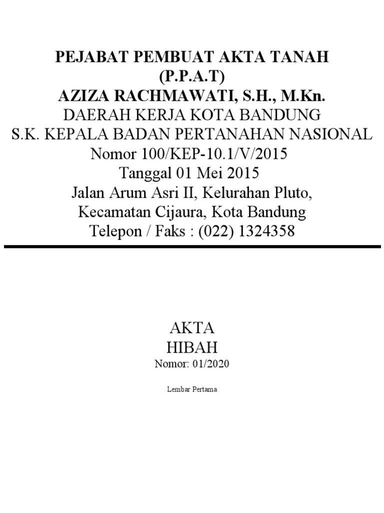 Kepala Akta Ppat | PDF