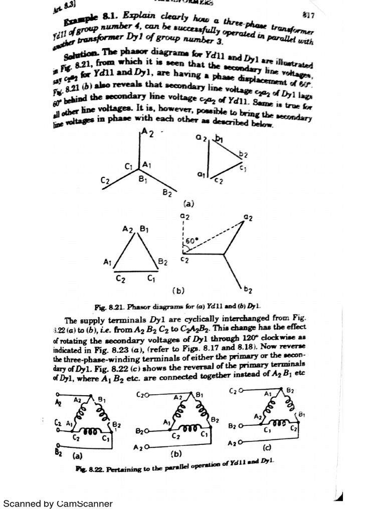 TRANSFORMER Yd11 Dy1 | PDF