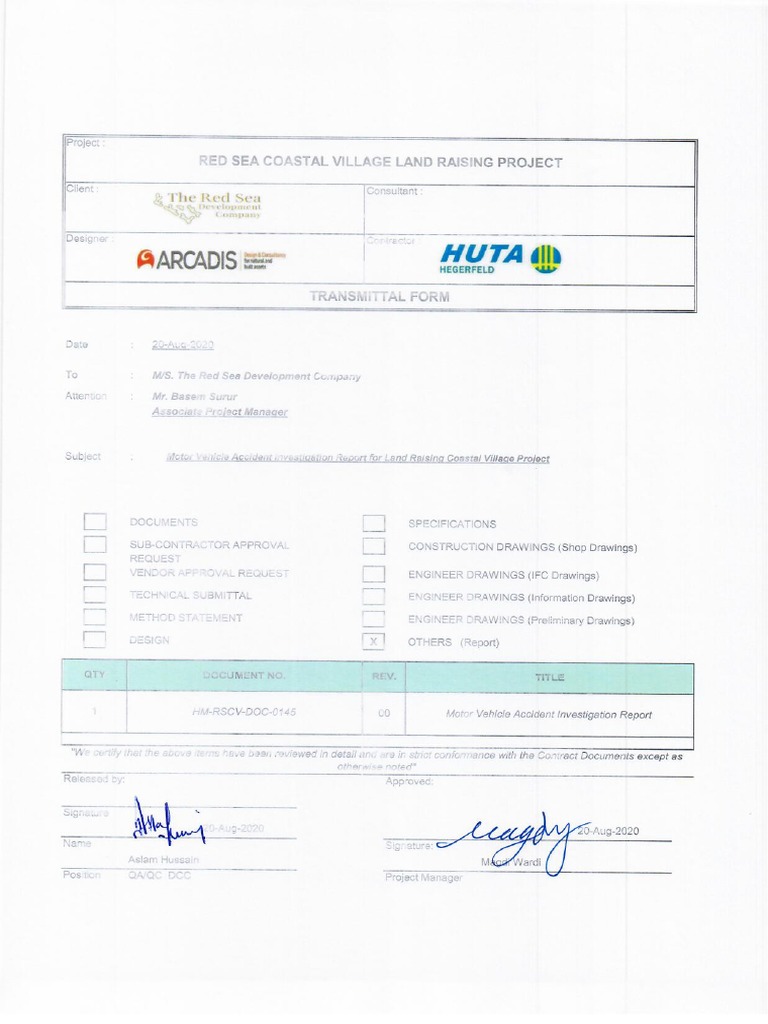 Motor Vehicle Accident Investigation Report Rev-00 | PDF | Traffic ...