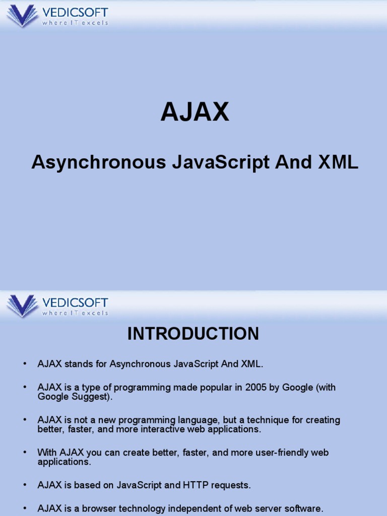 Asynchronous Javascript and XML | PDF | Ajax (Programming) | Java Script