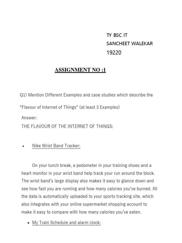 IOT Assignment | Download Free PDF | Internet Of Things | Embedded System