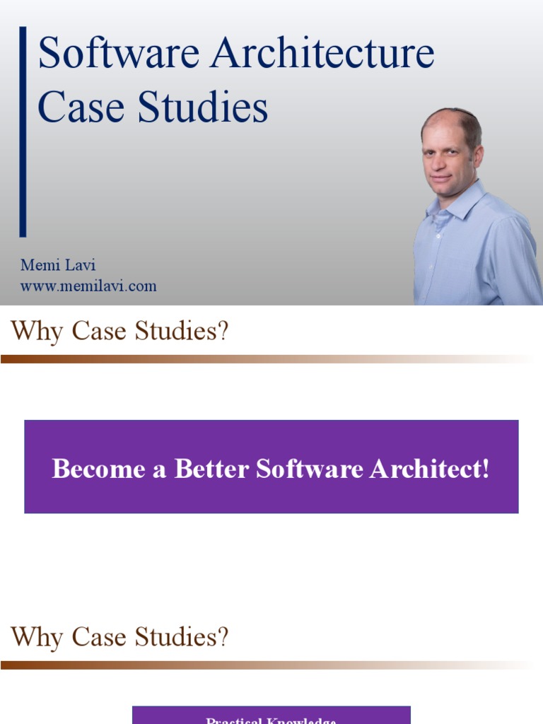 Software Architecture Case Studies: Memi Lavi | PDF
