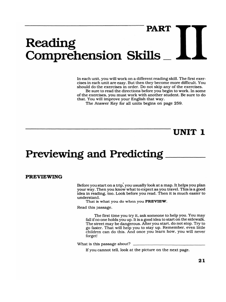 Lesson - Previewing and Predicting | PDF