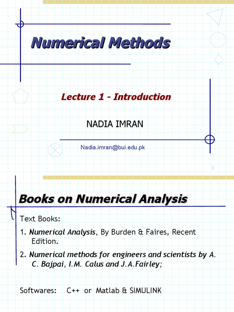Lec 1 - 2 Introduction | PDF | Numerical Analysis | Rounding