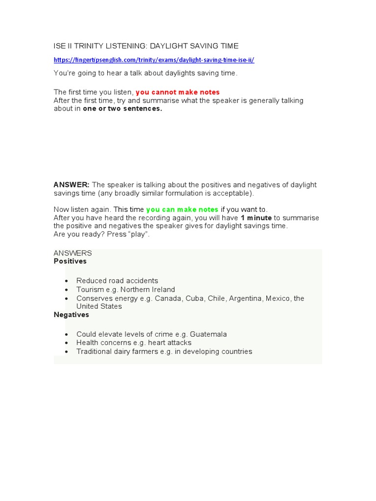 Ise Ii Trinity Listening | PDF