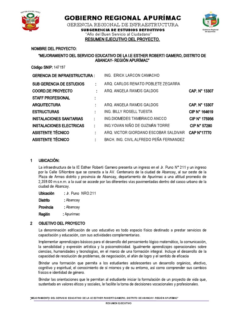 RESUMEN EJEC - Esther Roberty - Modificado | PDF | Educación primaria | Educación Secundaria