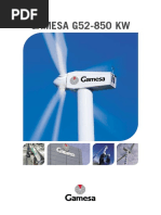 Gamesa G58 850kw | PDF | Wind Turbine | Electric Generator