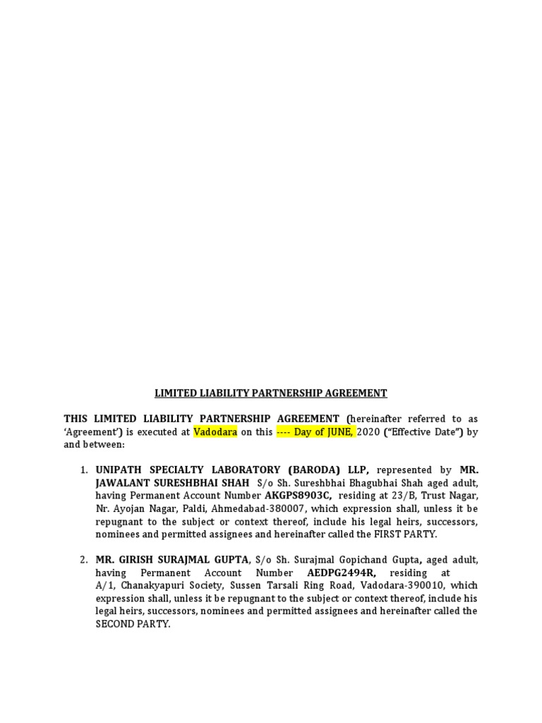 COMPANY TO LLP CONVERSION AGREEMENT Important | PDF | Limited Liability ...