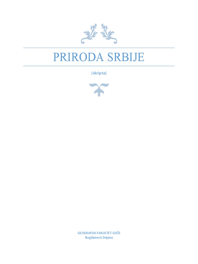 Priroda Srbije | PDF