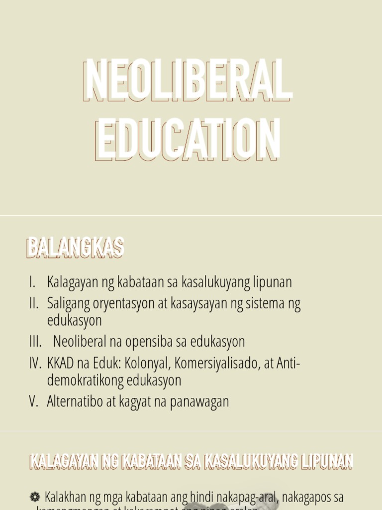Neolib Educ PDF | PDF
