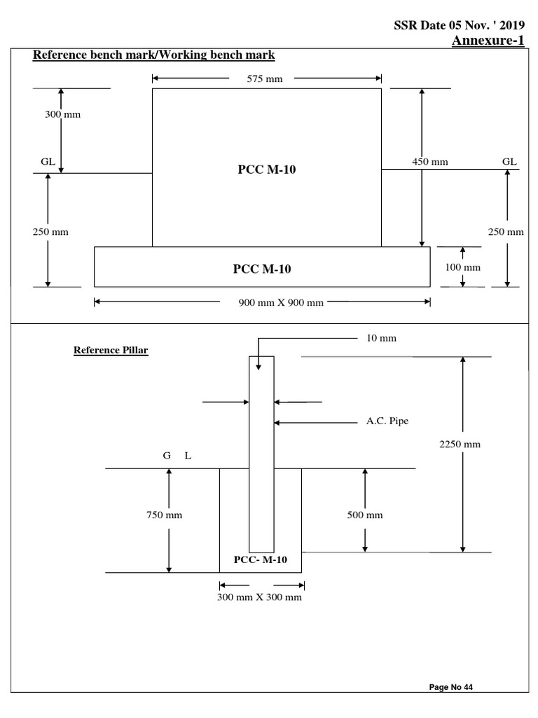 SSR Date 05 Nov. ' 2019 Reference Bench Mark/working Bench Mark | PDF