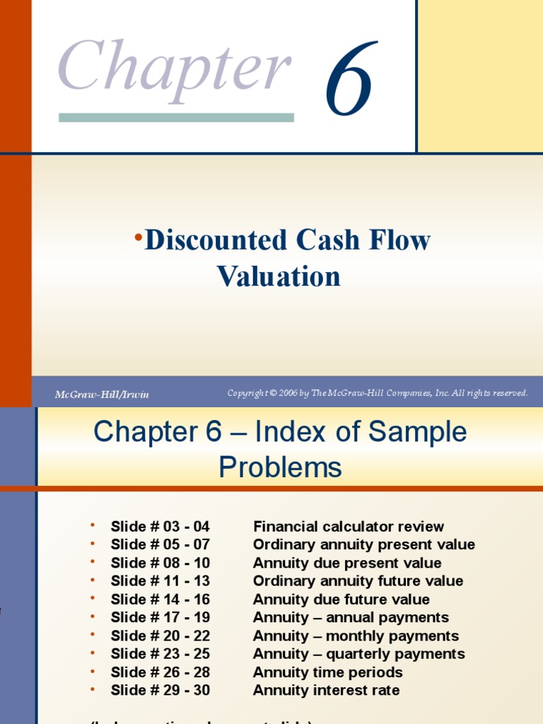 Discounted Cash Flow Valuation | PDF | Present Value | Compound Interest