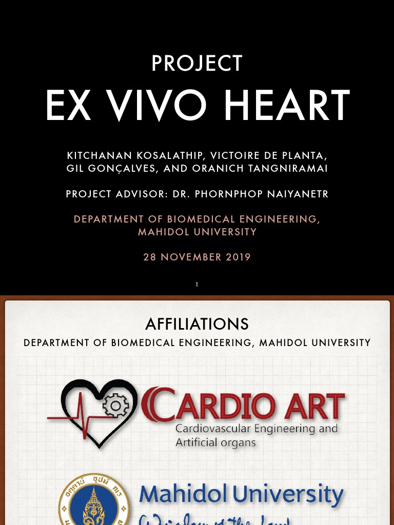 Ex Vivo Heart Project | PDF | Physiology | Clinical Medicine