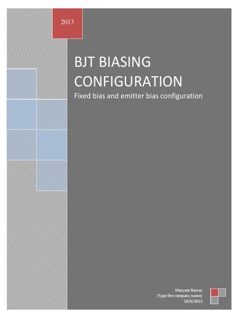 Bipolar Transistor Biasing PDF | Download Free PDF | Bipolar Junction ...