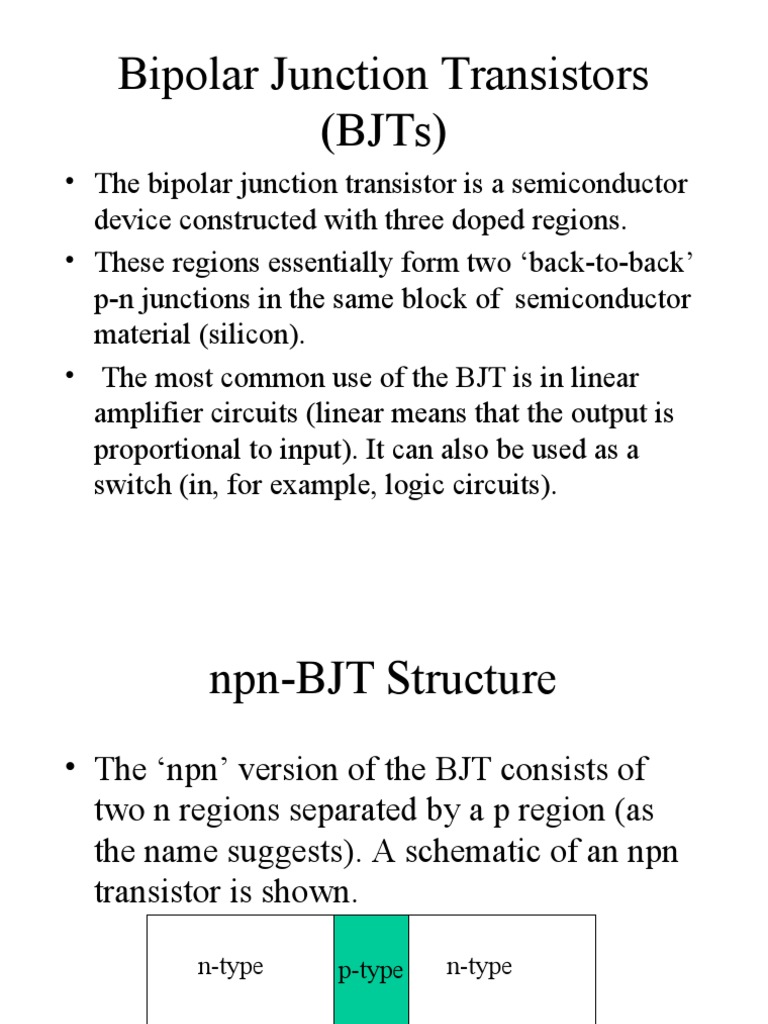 Bipolar Junction Transistors (BJTS) | PDF | Bipolar Junction Transistor | Electronic Design