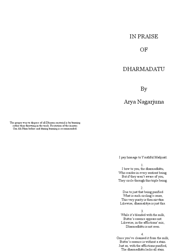 In Praise of Dharmadhatu PDF | PDF | Indian Religions | Religious ...