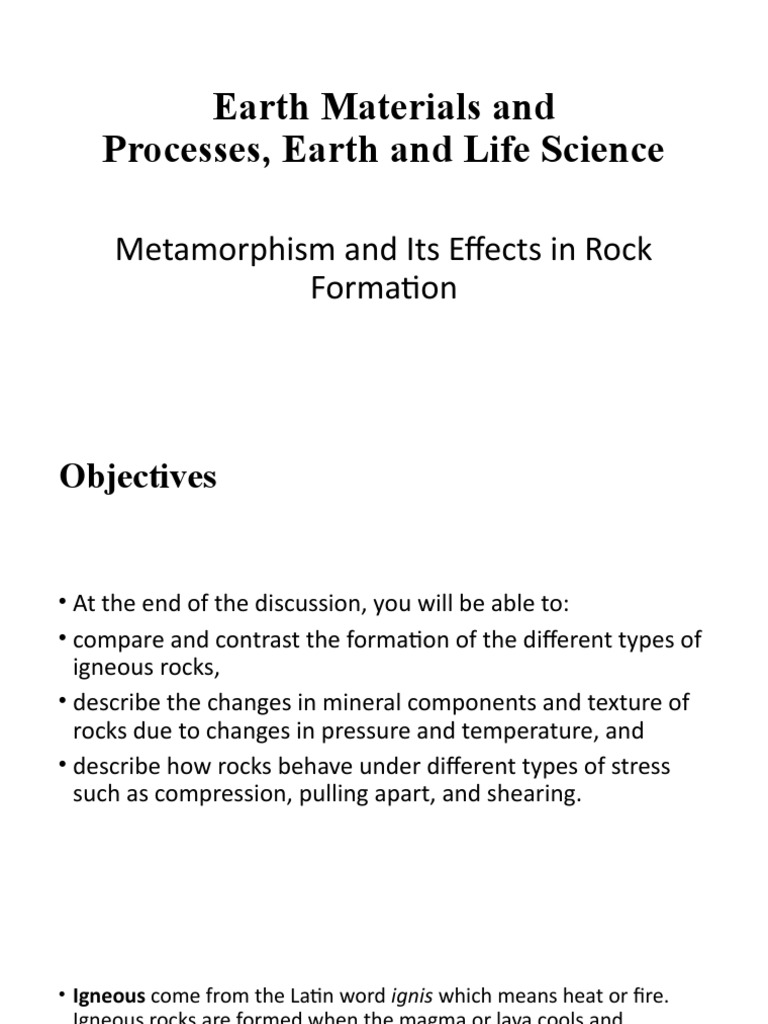 Earth Materials and Processes | PDF | Igneous Rock | Rock (Geology)