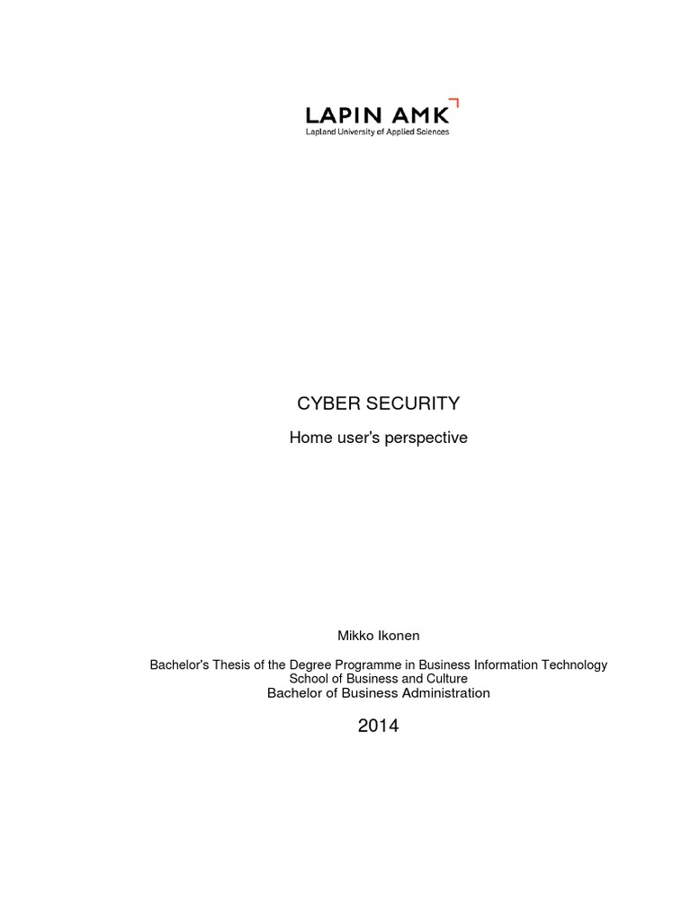 Microsoft Word - Ikonen - Thesis - Final | PDF | Http Cookie | Malware