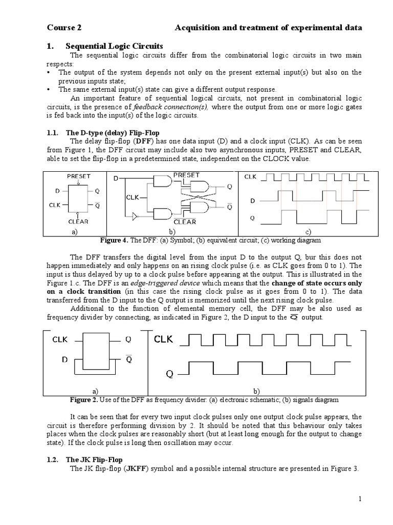 Course 2 Acquisition and Treatment of Experimental Data 1. Sequential Logic Circuits | PDF ...