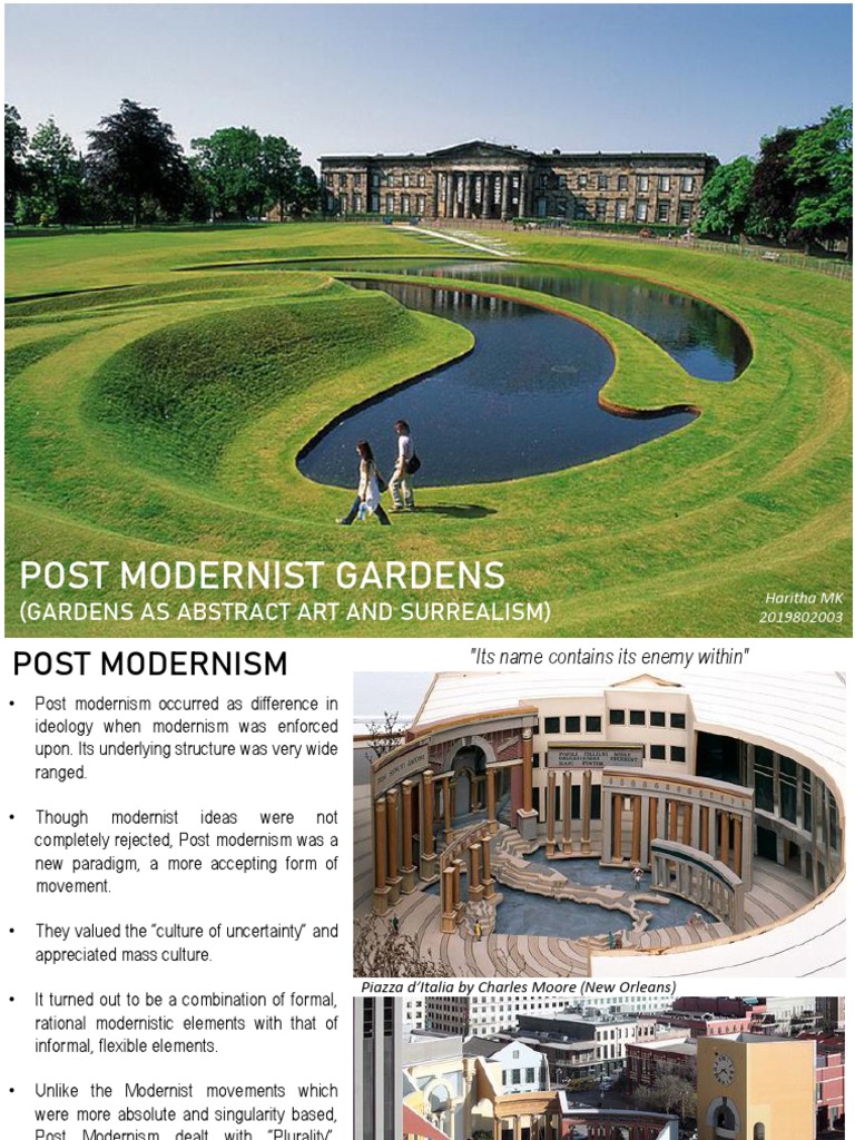 Postmodernist Gardens as Abstract Art | PDF | Postmodernism | Modernism