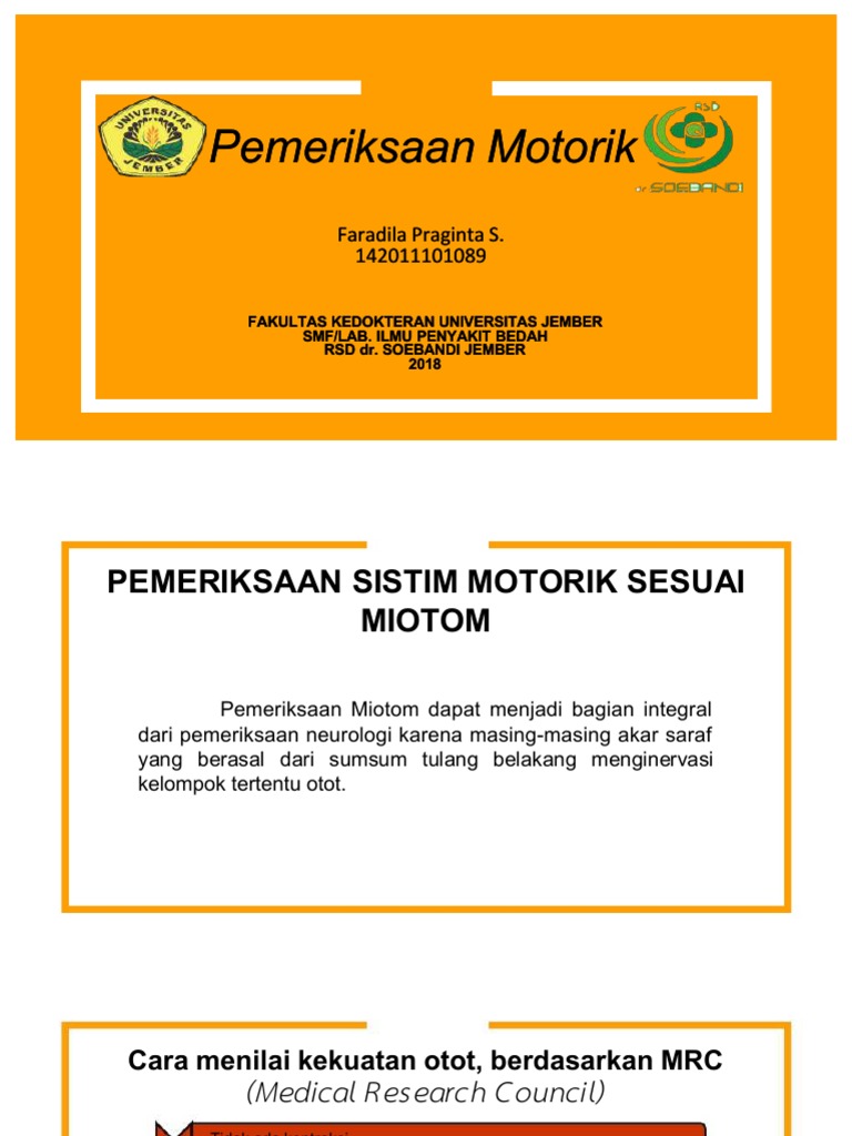 Pemeriksaan Motorik PDF | PDF