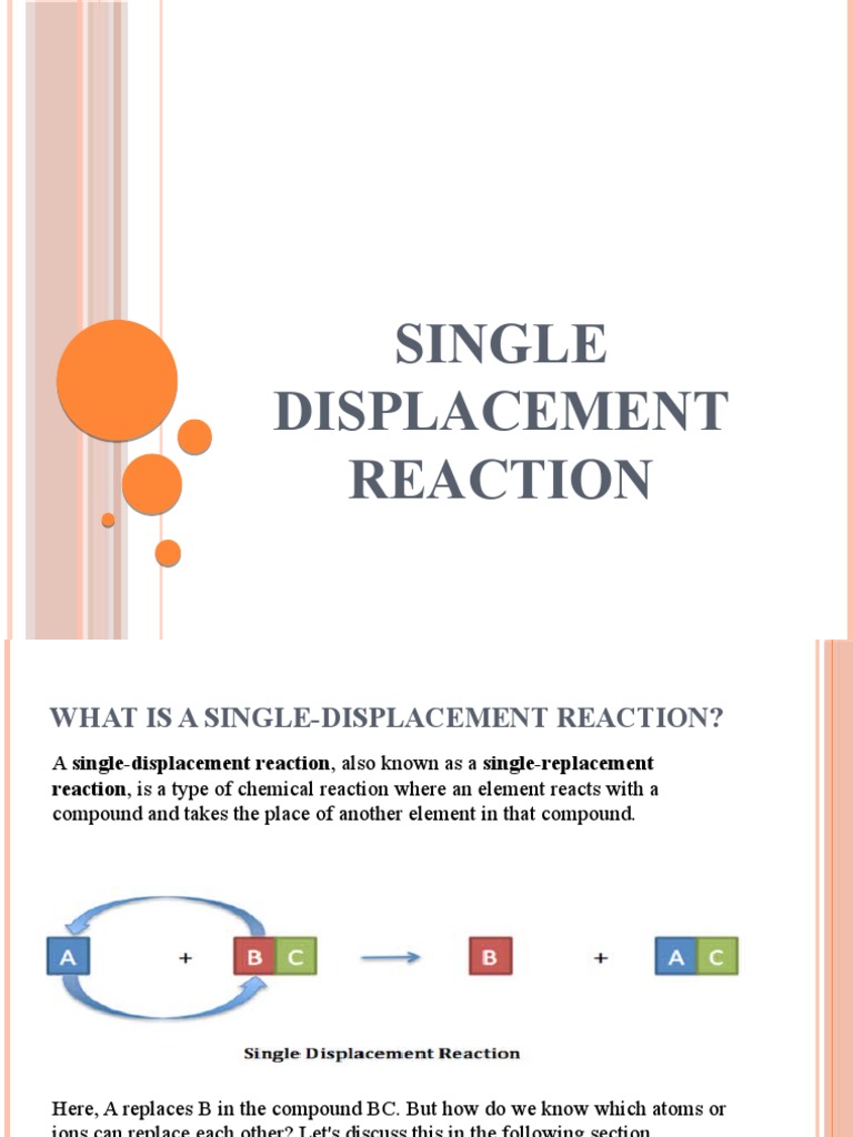 SINGLE DISPLACEMENT REACTION Jadeite | PDF | Metals | Chemical Compounds