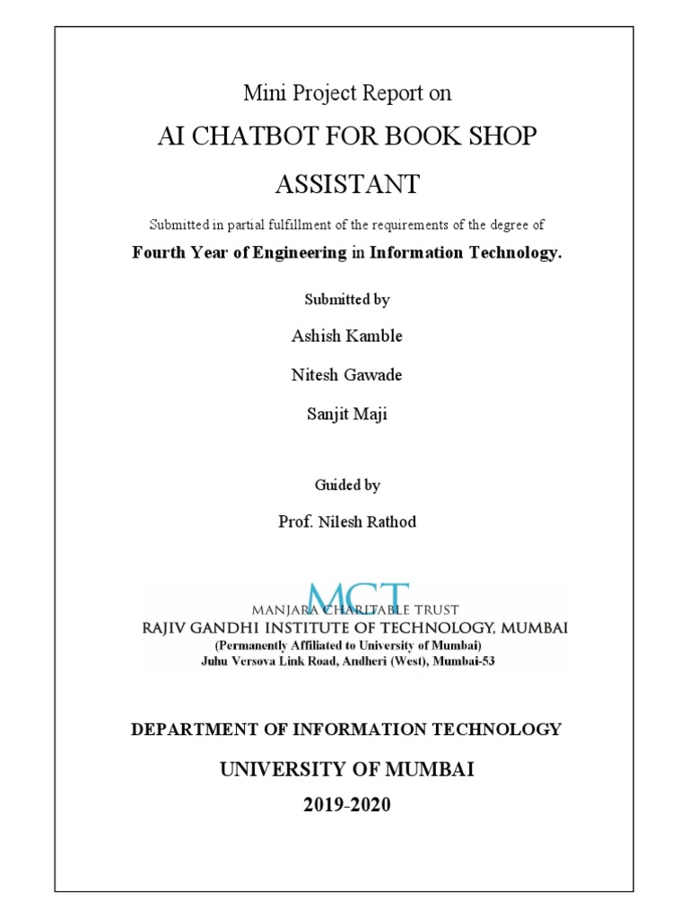 AI Mini Project Report | PDF | Internet Bot | Computing
