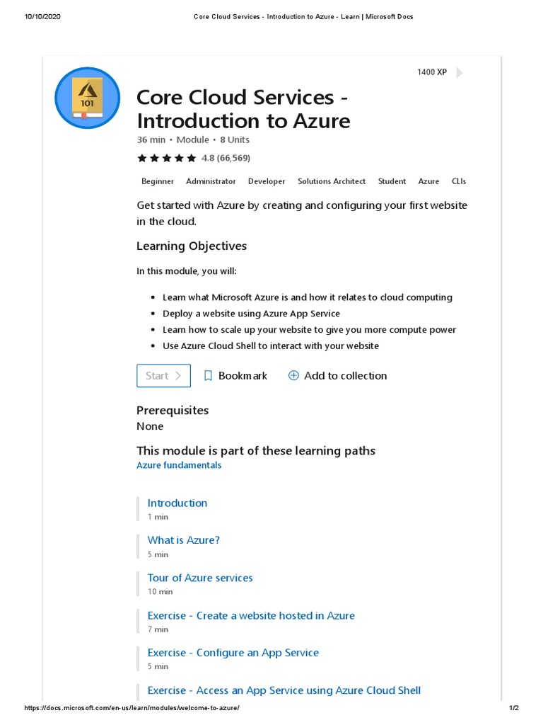 Getting started with Azure: Core cloud services introduction | PDF ...