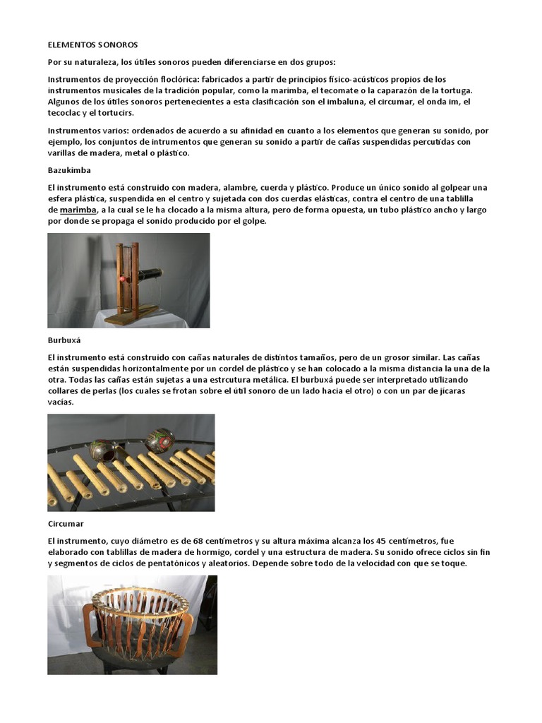 Elementos Sonoros | PDF | Títeres | Saxofón