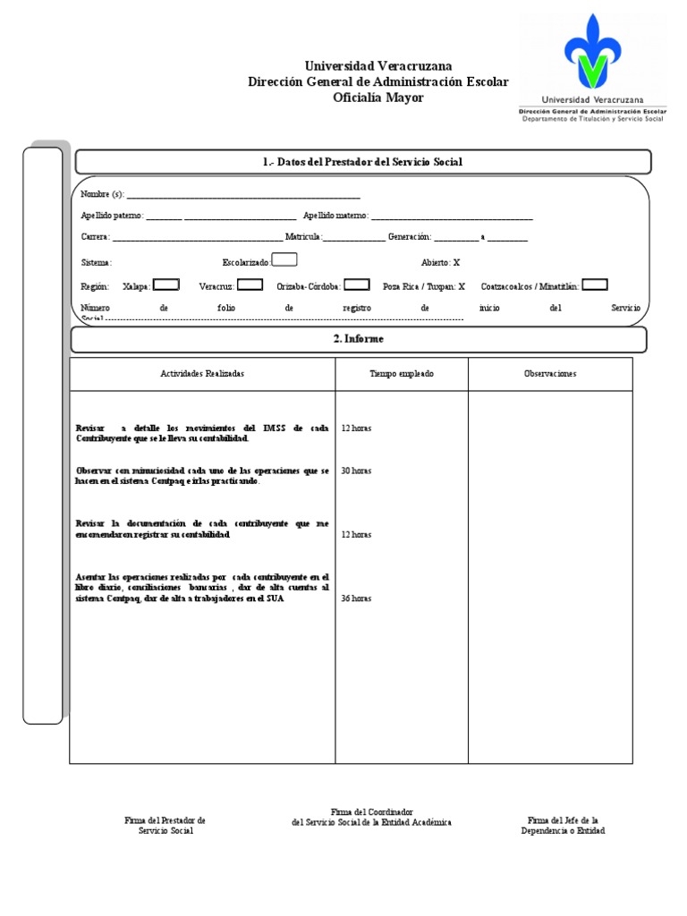 Ejemplo de Reporte Mensual | PDF | Contabilidad y Auditoria ...