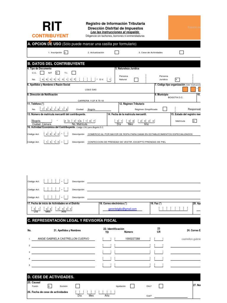 Formato Rit Principal | PDF