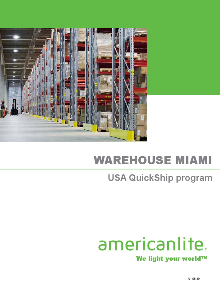 Warehouse Miami: Usa Quickship Program | PDF | Light Emitting Diode | Lighting