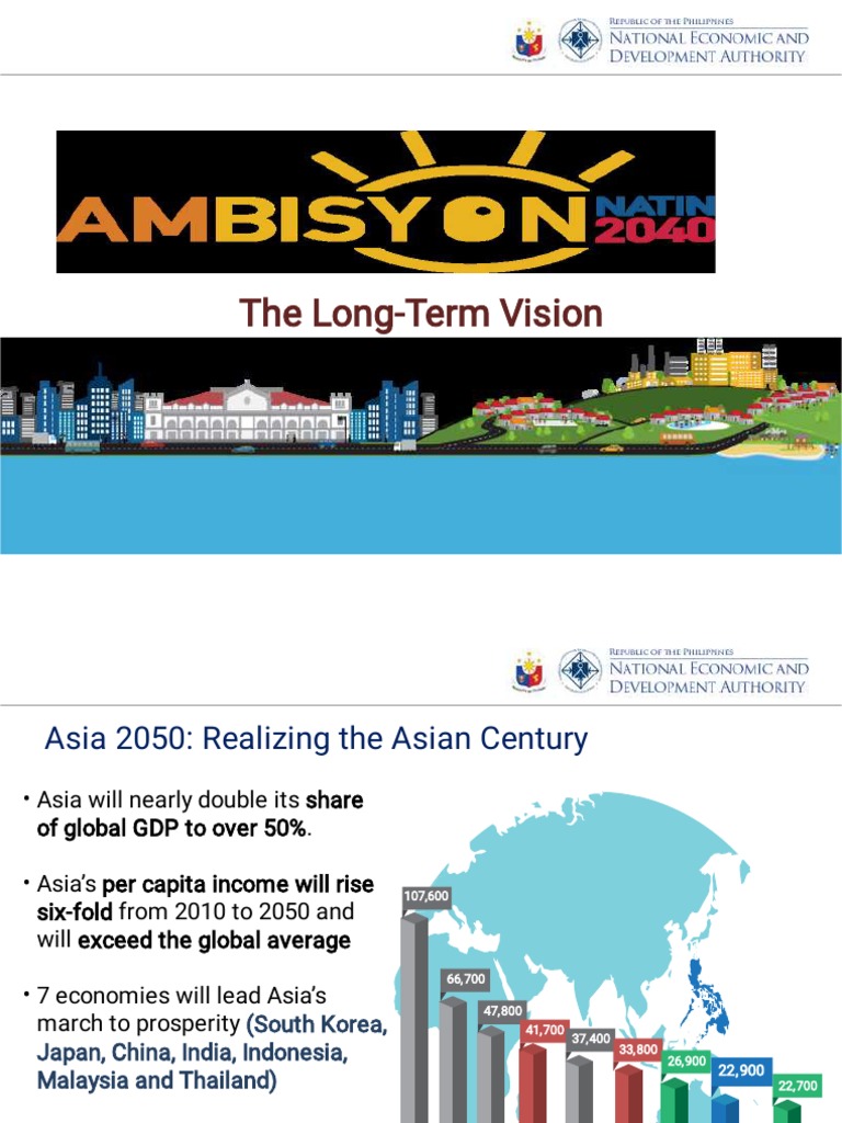 Philippines Long-Term Vision 2040 Overview | PDF | Asia | Poverty
