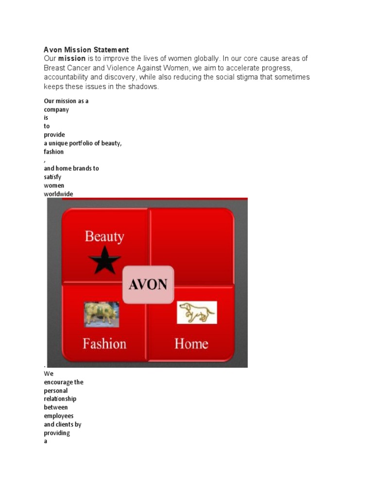Avon Mission Statement | PDF