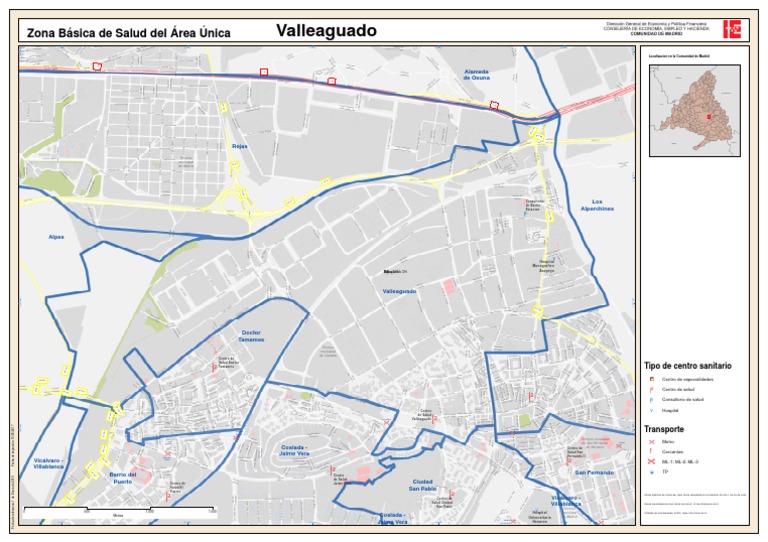 Mapa de La Zóna Básica de Salud de Valleaguado, Coslada | PDF