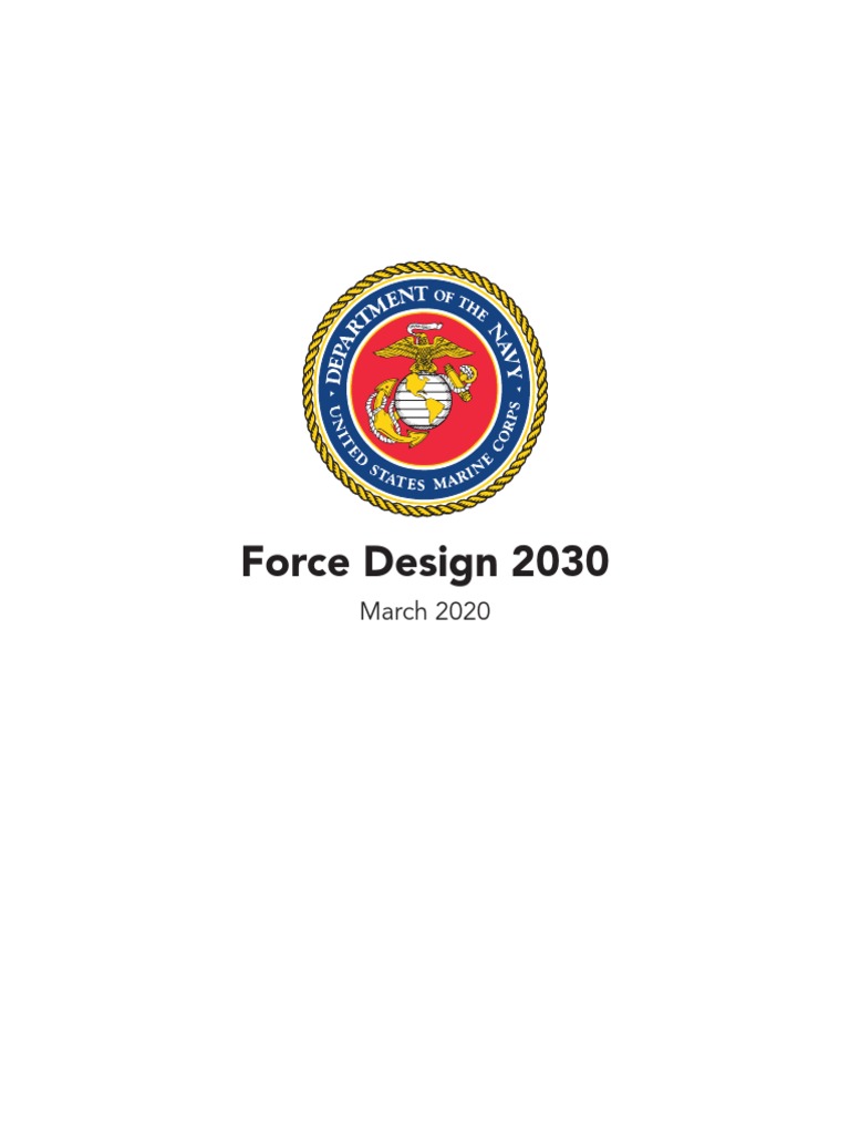CMC38 Force Design 2030 Report Phase I and II | PDF | United States ...
