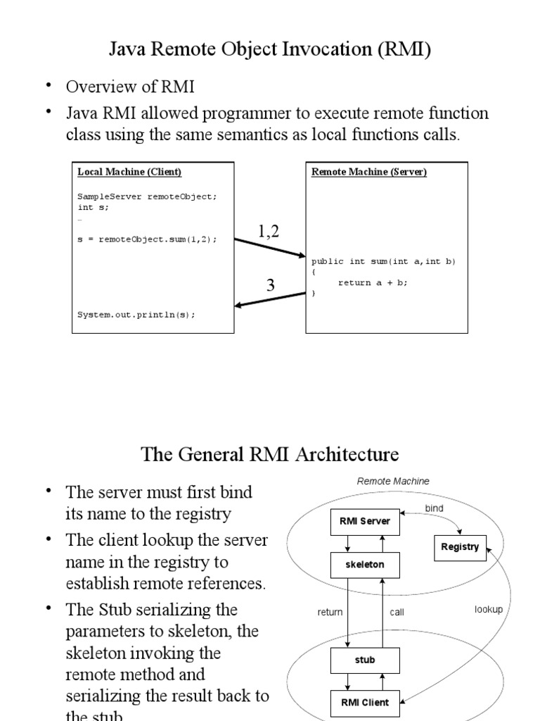 Java RMI | PDF | Java (Programming Language) | Method (Computer Programming)