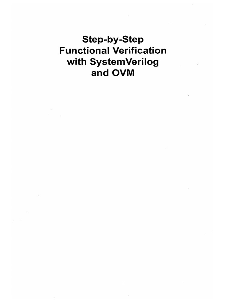 Step By Step Functional Verification With Systemverilog And Ovm Pdf Pdf Class Computer