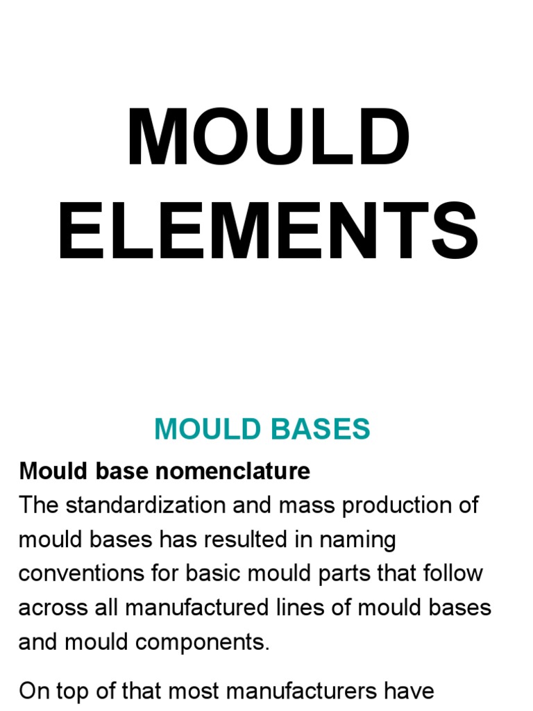 Mould Elements | PDF | Industrial Processes | Mechanical Engineering