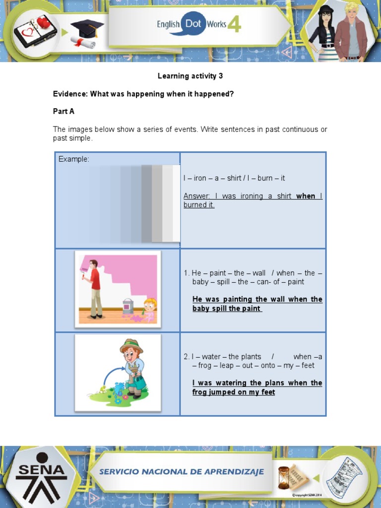 Learning Activity 3 Evidence: What Was Happening When It Happened? Part ...