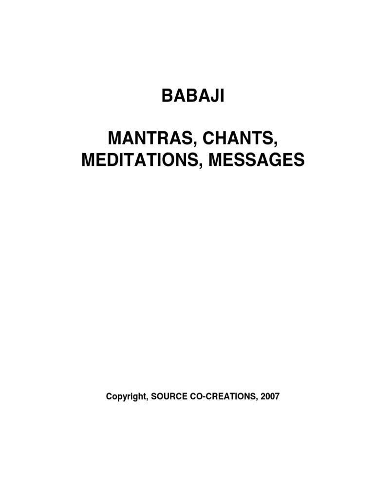 Babaji PDF | PDF | Ātman (Hinduism) | Soul