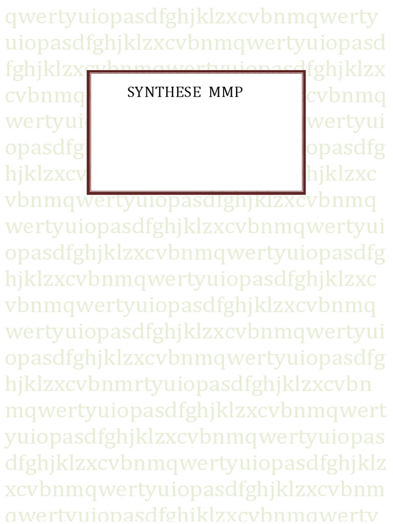 Synthese MMP | PDF | Appel d'offres | Entrepreneur principal