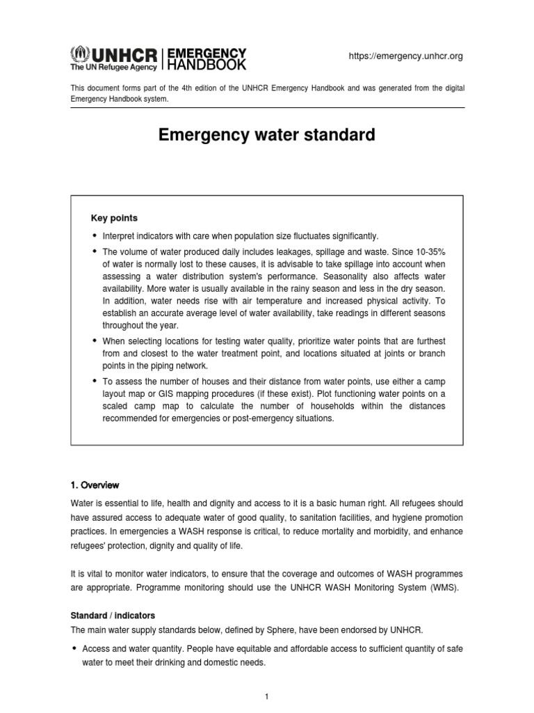 Emergency Handbook PDF | PDF | Wash | Drinking Water