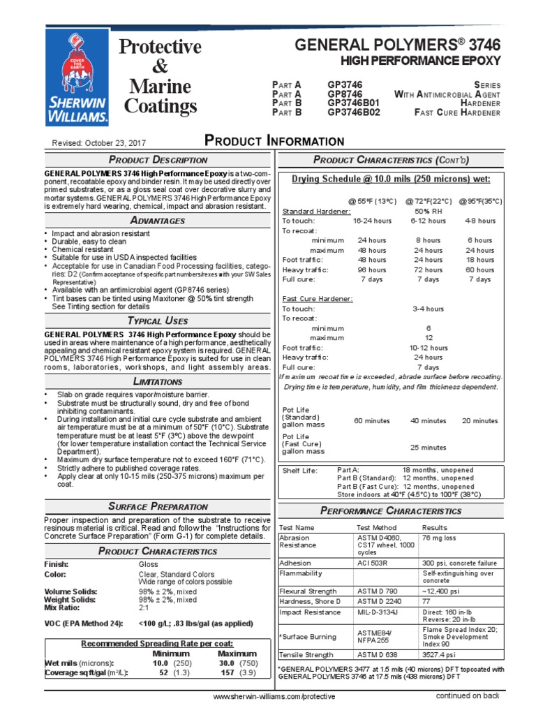Protective & Marine Coatings: General Polymers 3746 | PDF | Epoxy ...