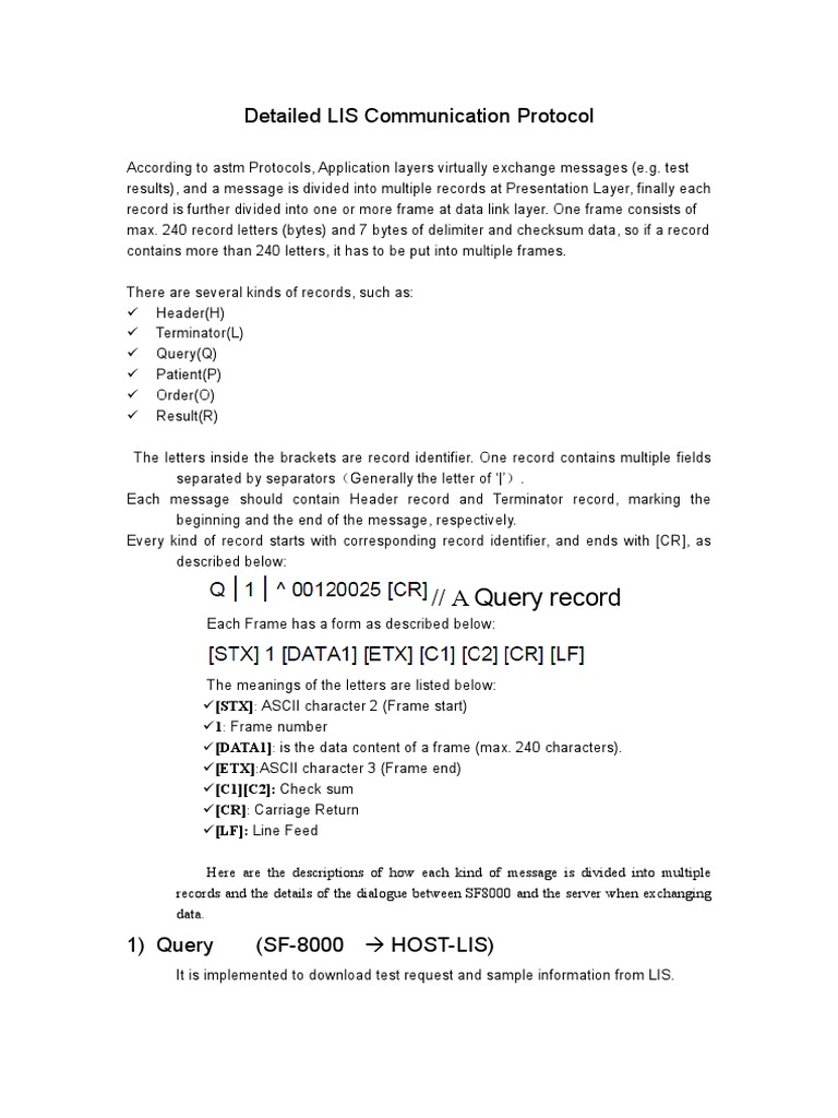 LIS Protocol | PDF | Transmission Control Protocol | Computer Mediated Communication