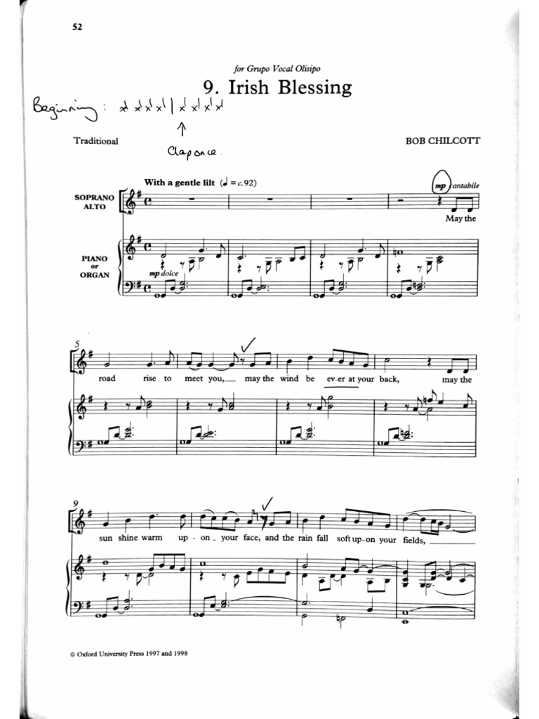 Irish Blessing Bob Chilcott | PDF